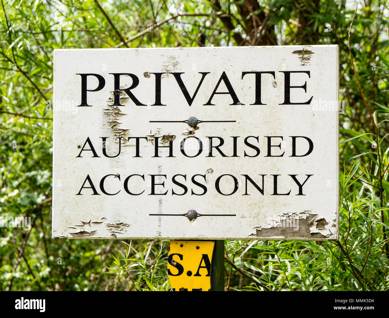 Private Authorised Access Only Sign, River Thames, Windsor, Berkshire ...