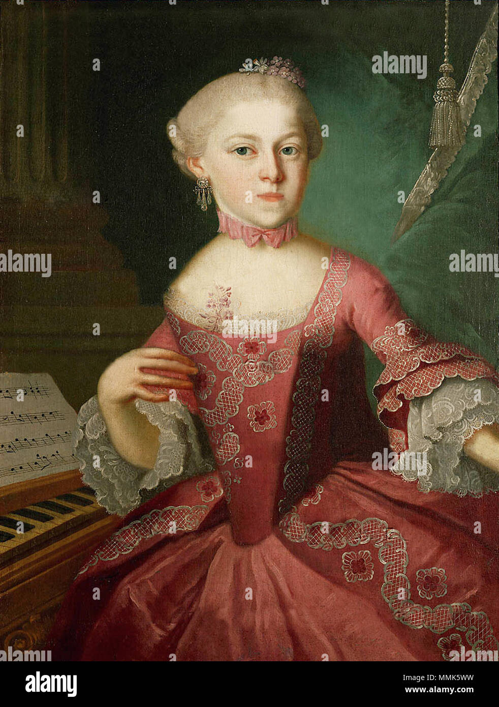 . Русский: Анна-Мария Моцарт, мать Вольфганга Portrait of Maria Anna ...