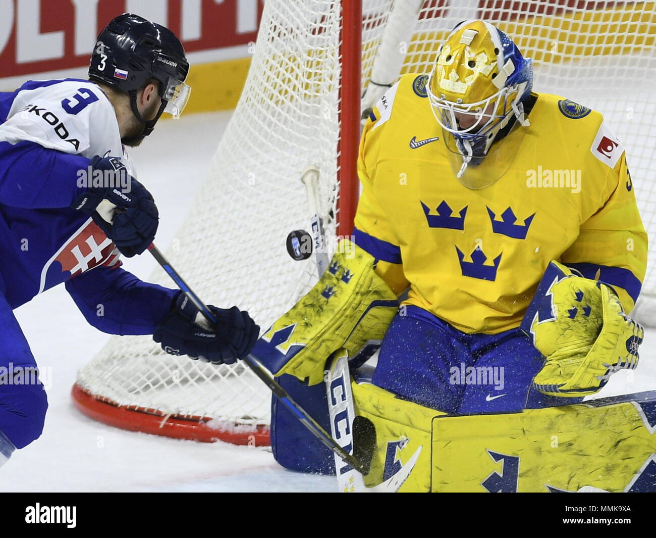 Kodan, Denmark. 12th May, 2018. L-R Adam Janosik (SLO) and Swedish ...
