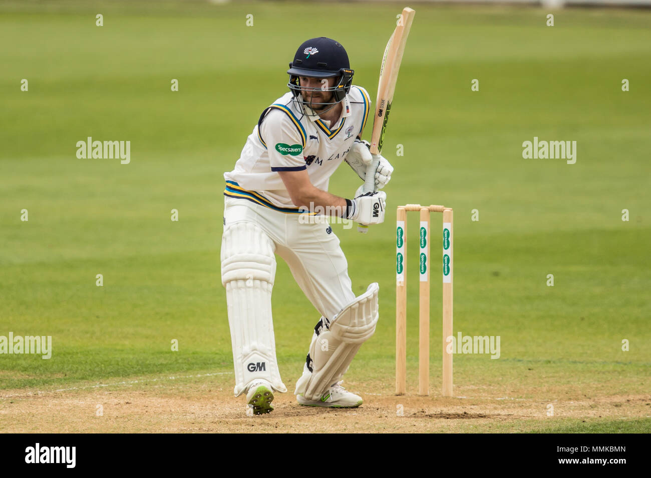 London,UK. 12 May, 2018. Adam Lyth batting for Yorkshire against Surrey ...