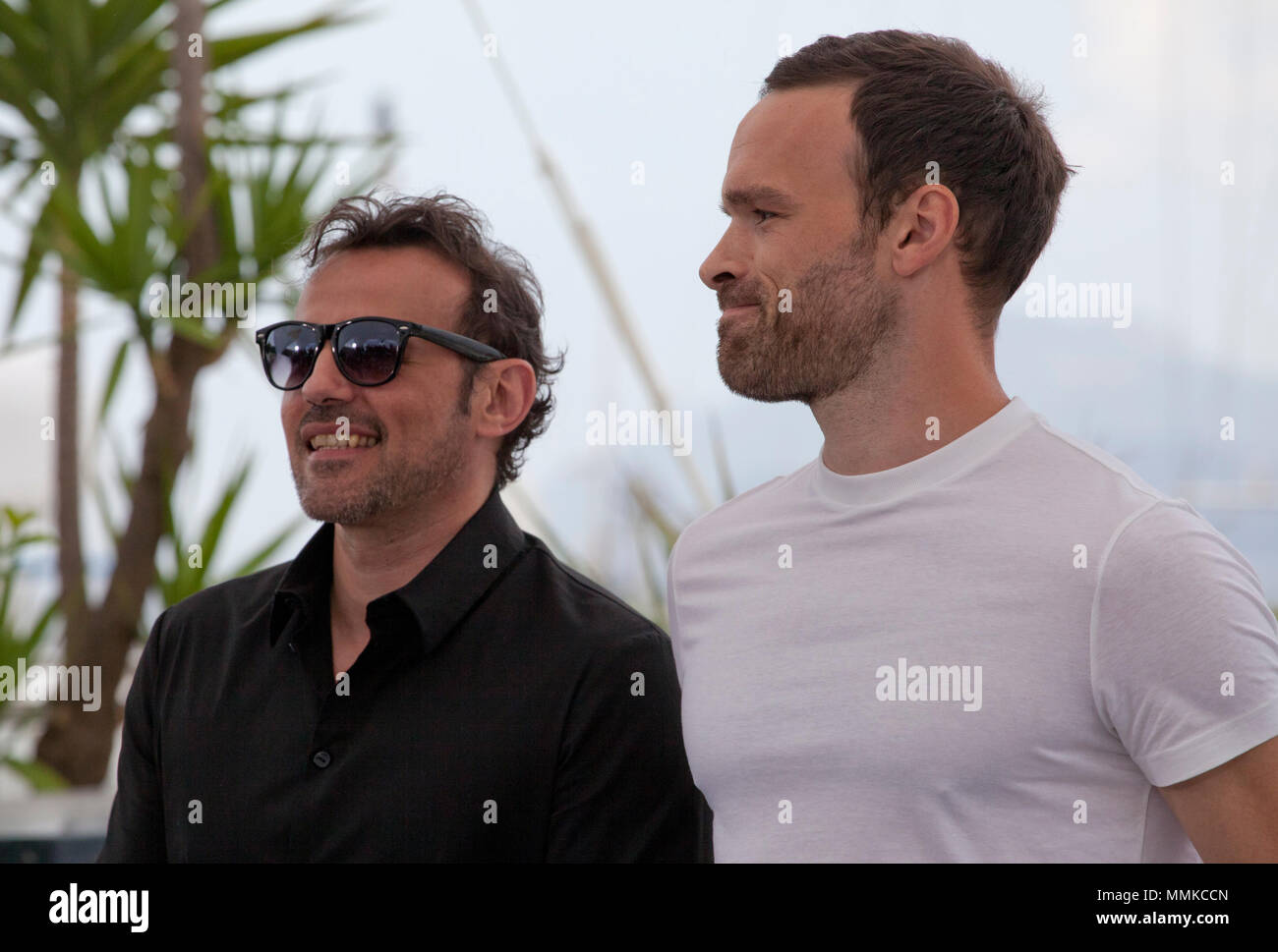 Cannes, France. 12th May 2018. Actors Stephane Rideau and Alban Lenoir ...