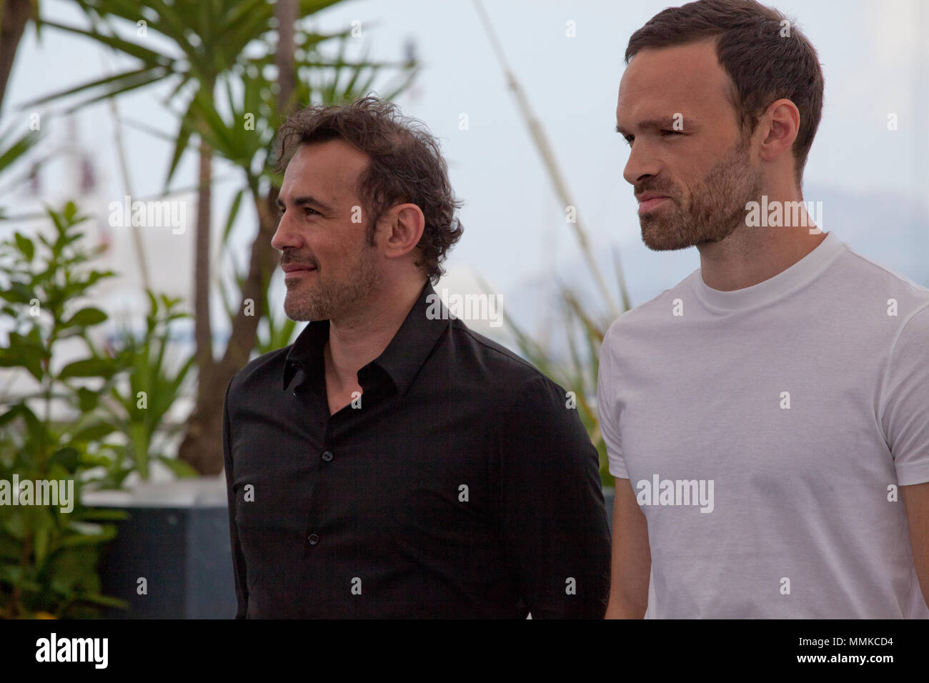 Cannes, France. 12th May 2018. Actors Stephane Rideau and Alban Lenoir ...