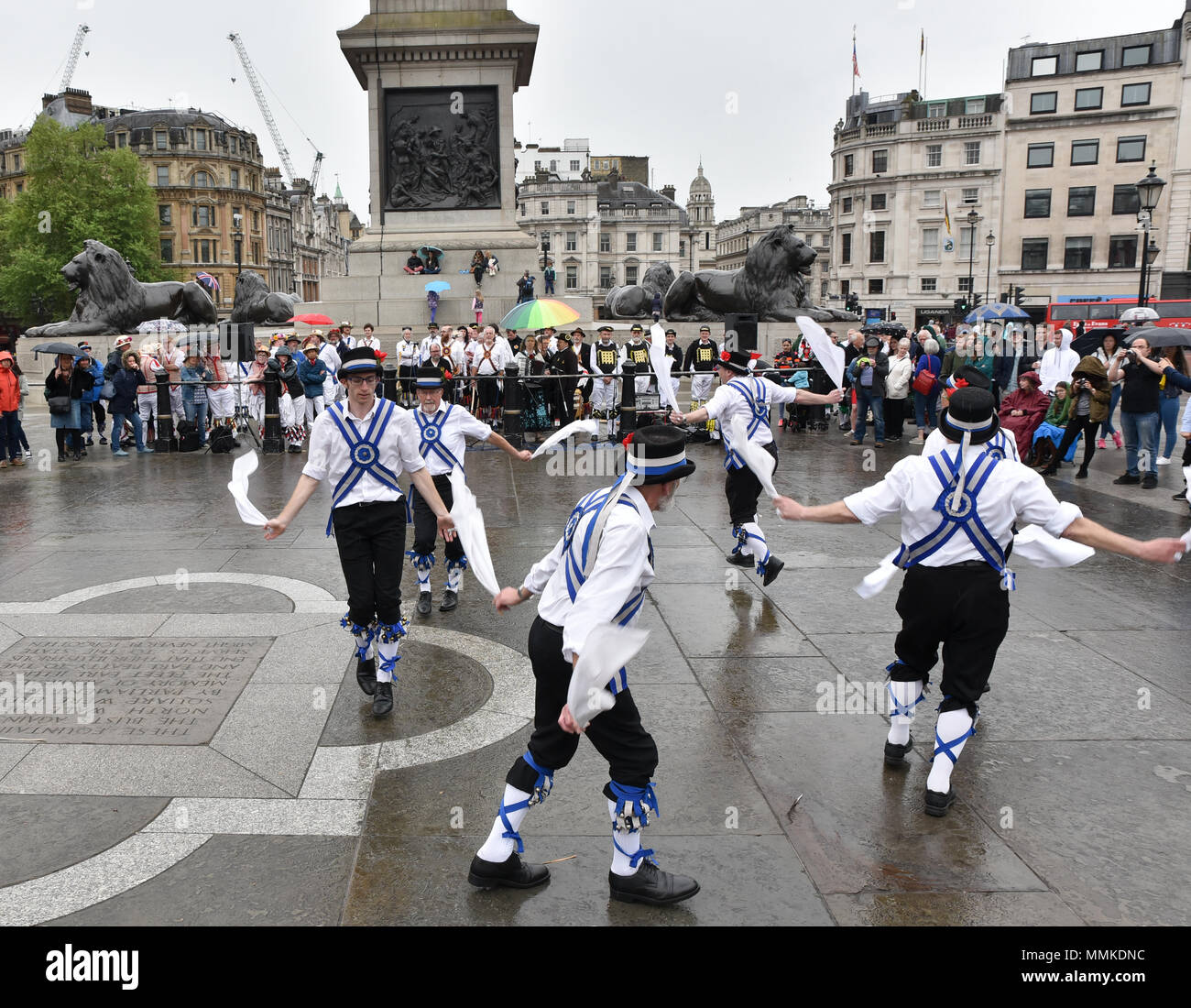 Trafalgar Square, London, UK. 12th May 2018. Morris dancers from all ...