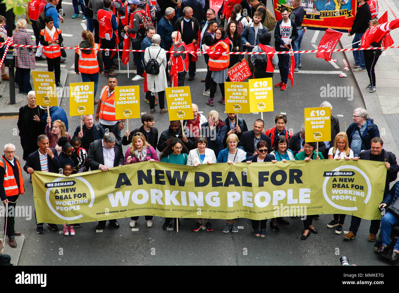 The TUC Rally marches through London Stock Photo - Alamy