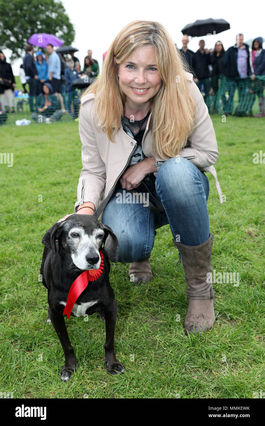 London, UK. 12th May 2018. Judge Pip Tomson with the winner of the ...