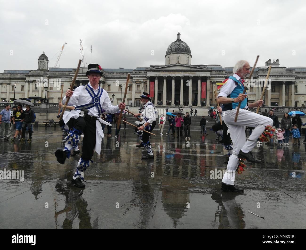 London, UK. 12th May 2018. Morris Men's Day of Dance on Trafalgar ...