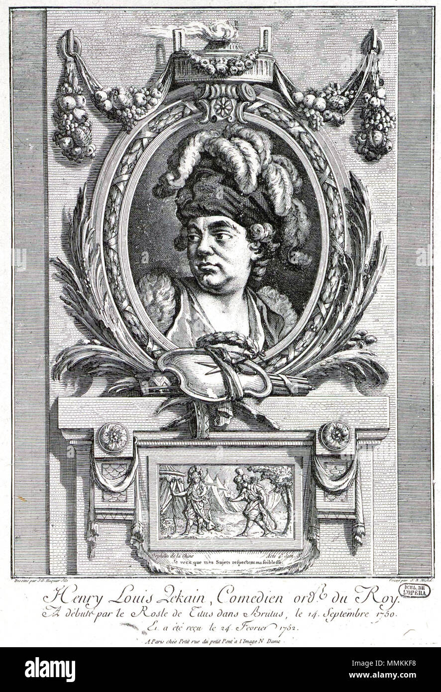 Henry Louis Lekain, comédien ordinaire du Roy (portrait) - INHA 2002 ...