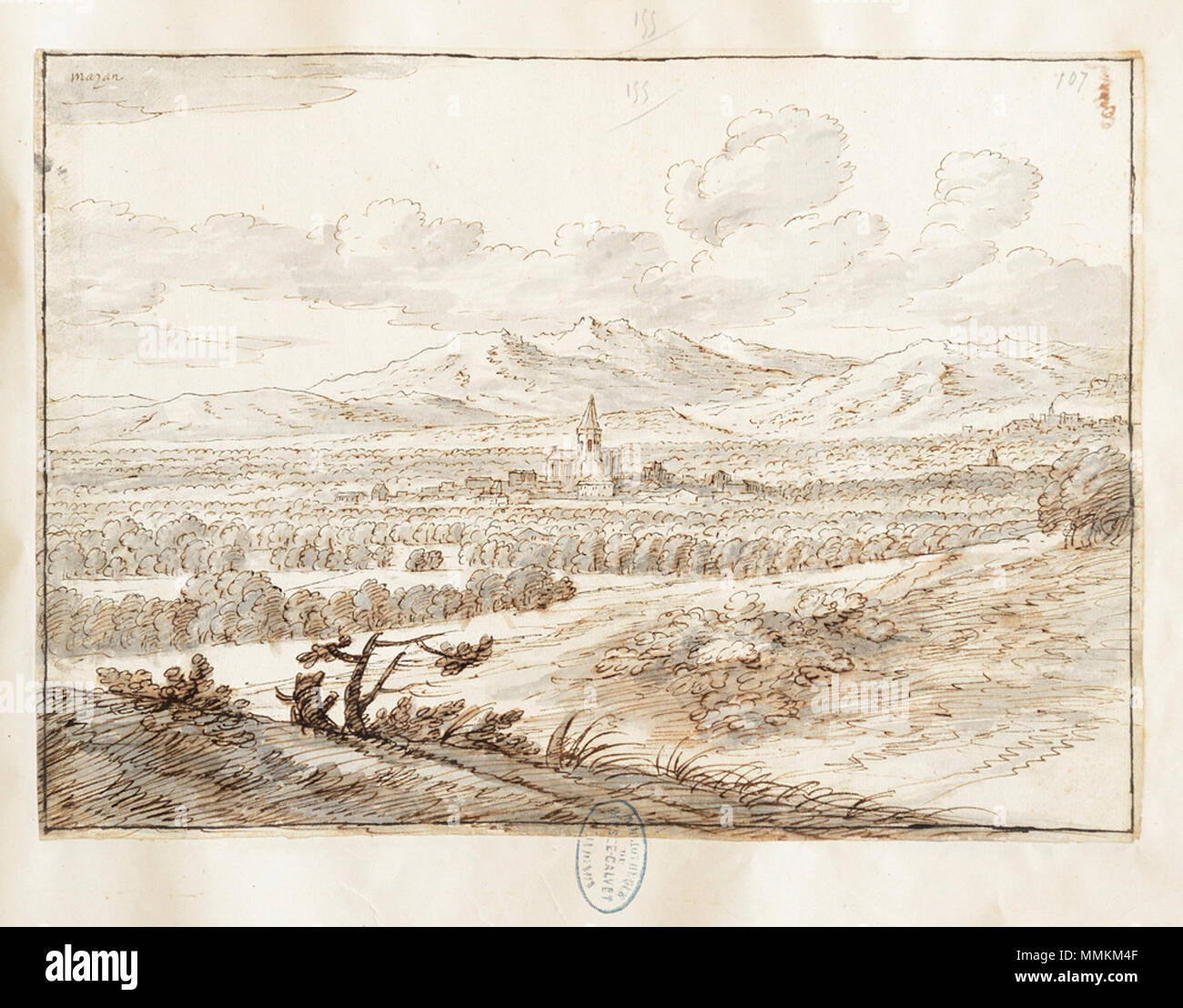 . English: View of the village of Mazan in the Vaucluse department ...