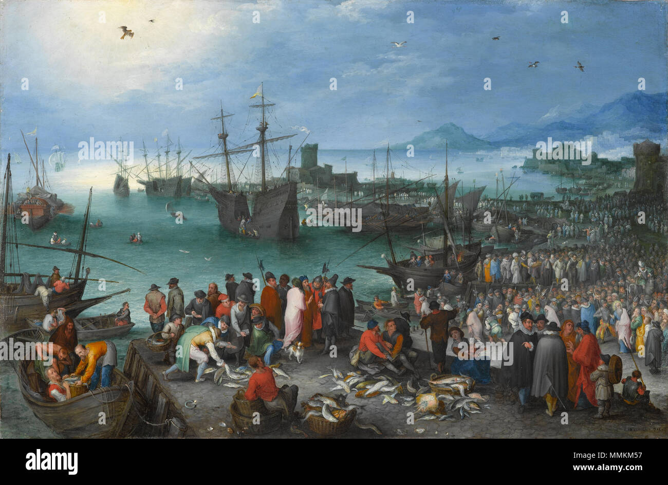 . Harbor Scene with St. Paul's Departure from Caesarea. . 1596. Jan ...