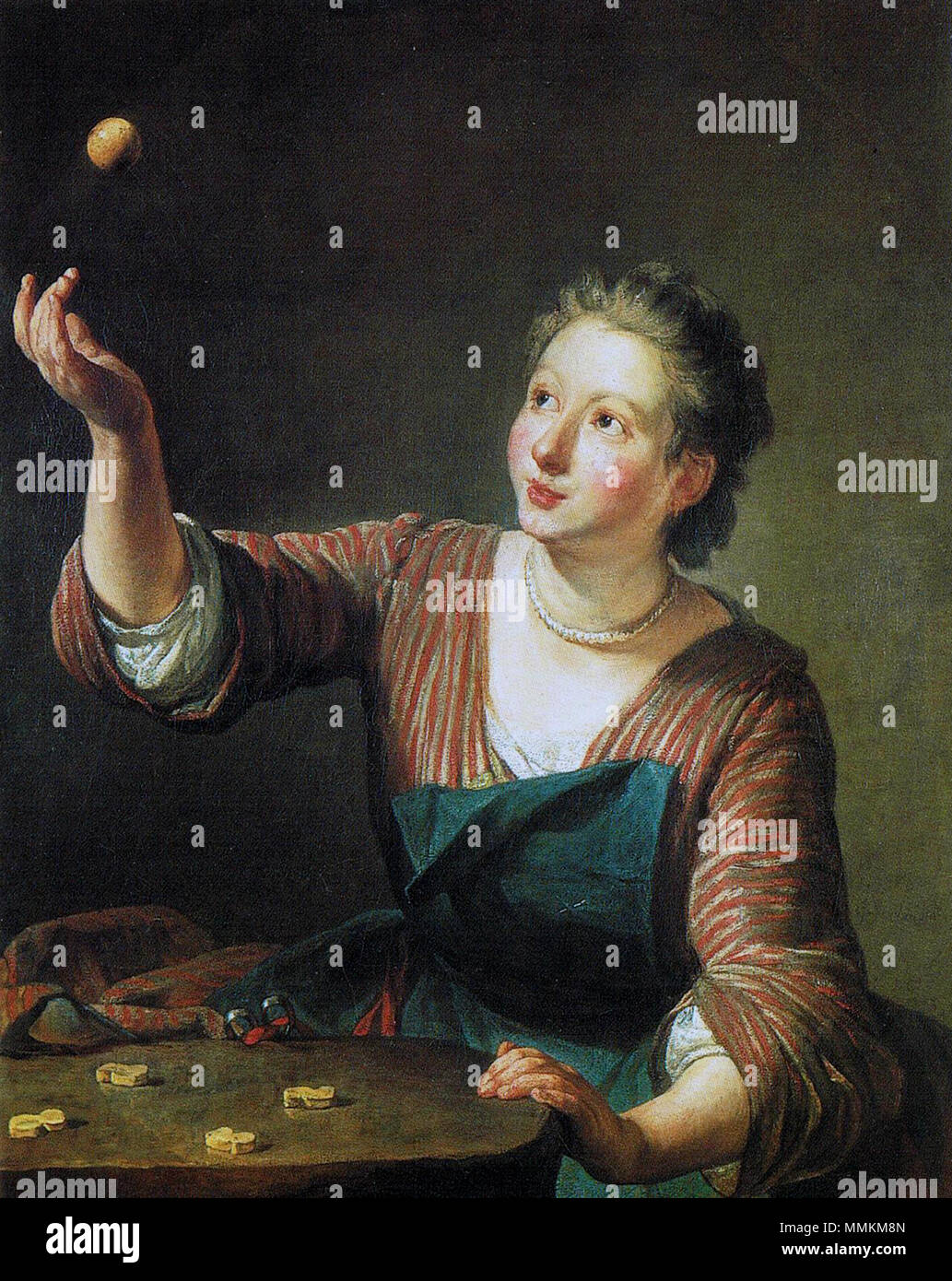 . French: Les Osselets, . circa 1734. Unknown Chardin - Les Osselets ...