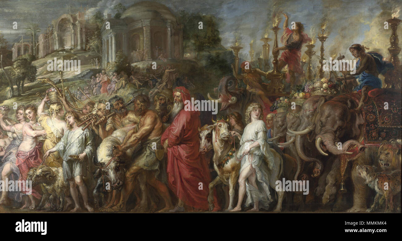 . English: A Roman Triumph. c. 1630. Peter Paul Rubens. Oil on canvas stuck down on oak. 86.8 x ...