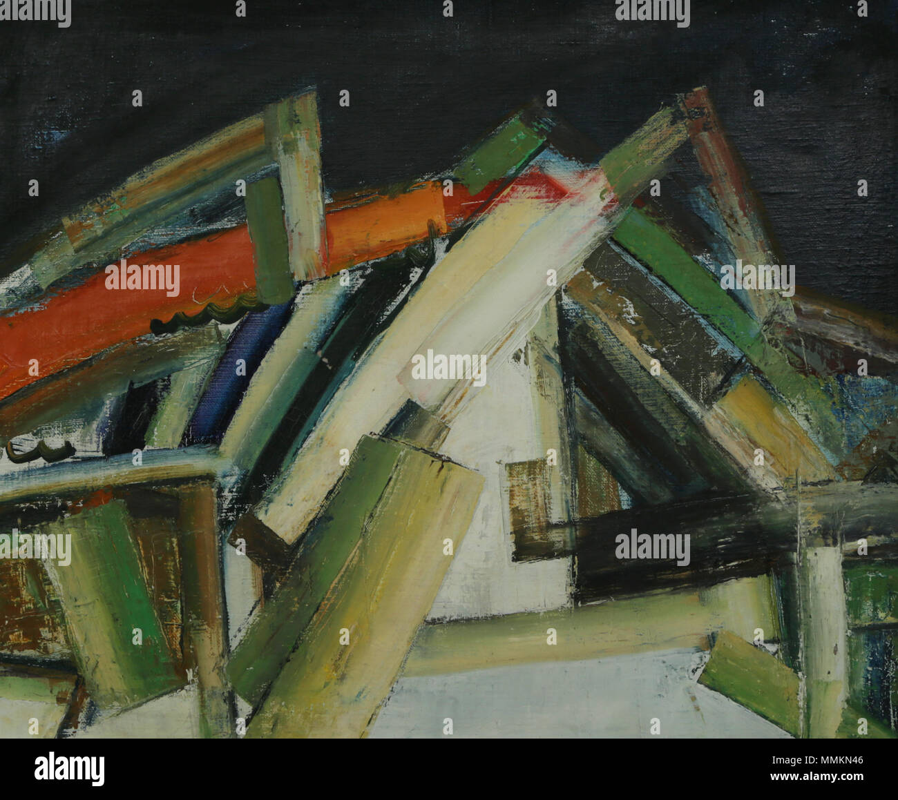 . English: Painting AMBAR by Bozur Ivanovic . 12 September 1984. Bozur ...