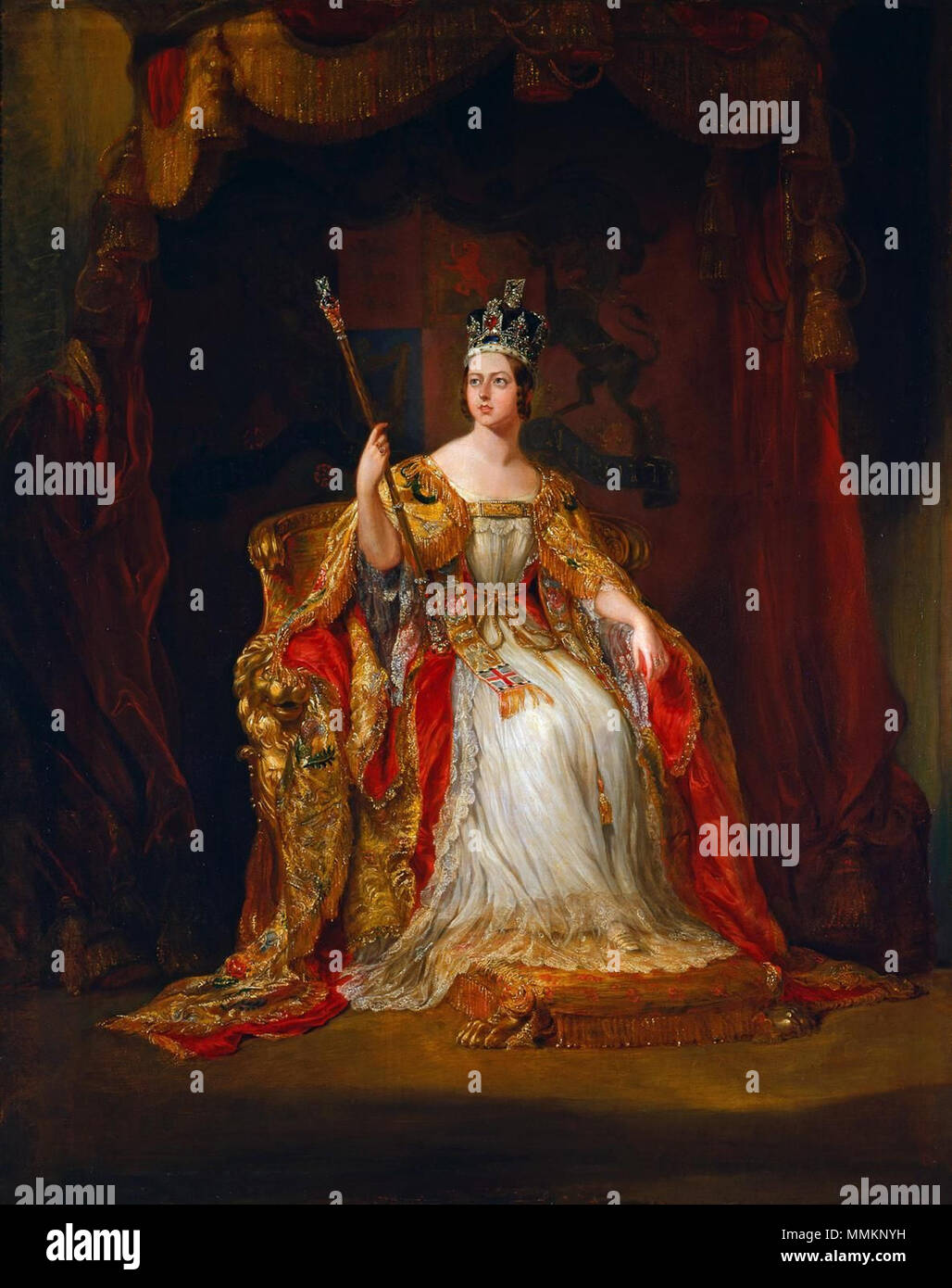 . The primary version of Hayter's state portrait of the Coronation of ...
