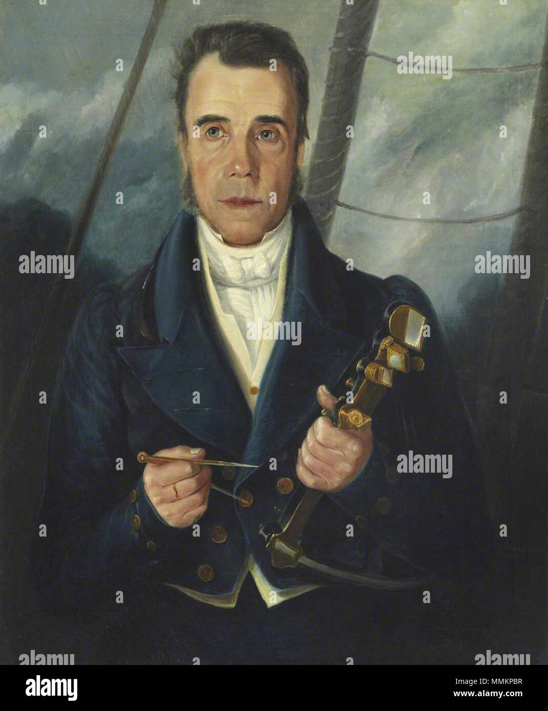 Captain James Scott . 19th century. Unknown Captain James Scott Stock ...