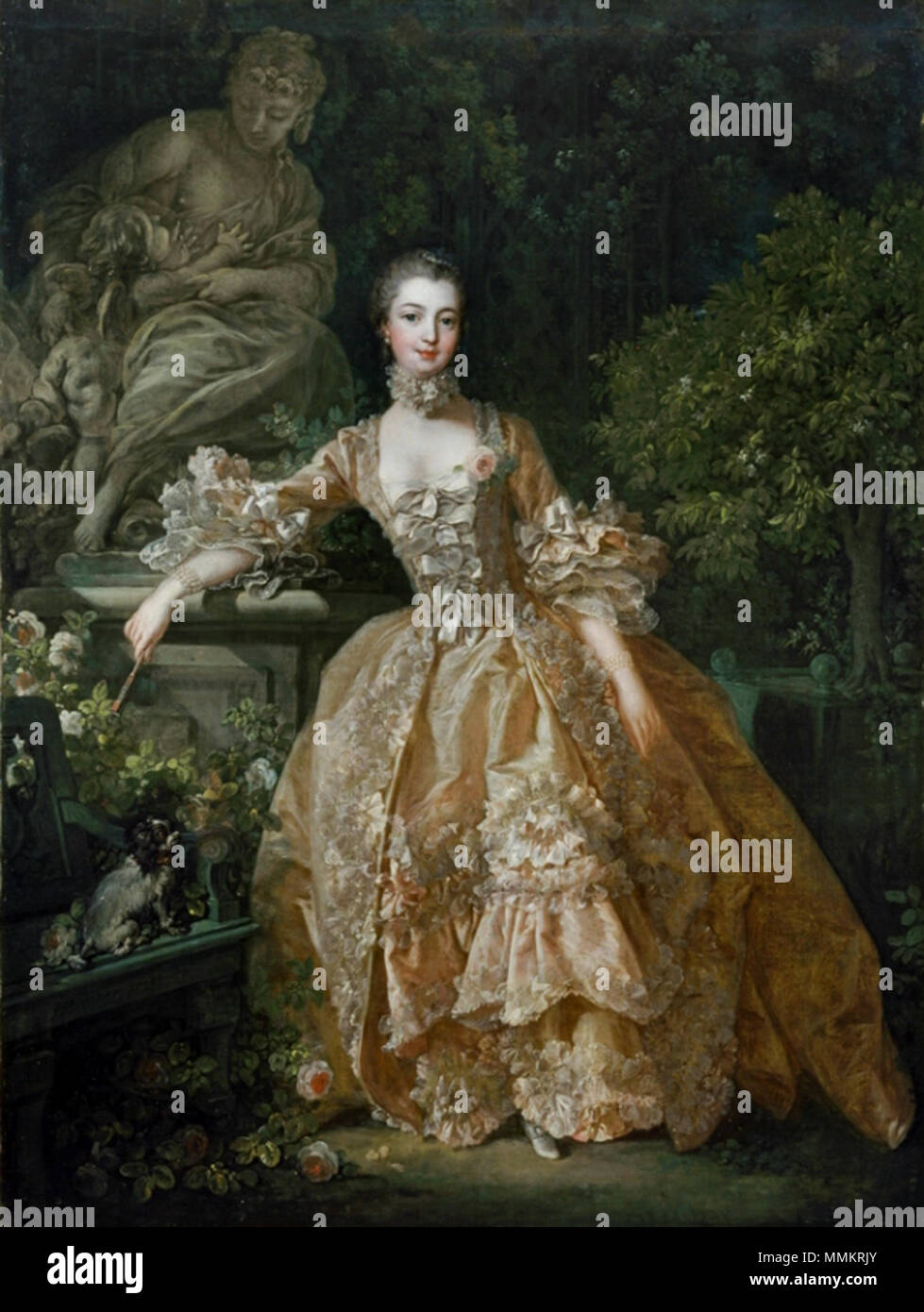 François Boucher - Portrait of Marquise de Pompadour (1759 Stock Photo ...
