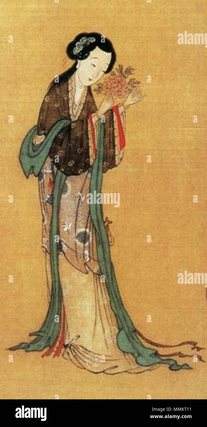 . English: A lady from 'Beauties in History'. . Ming Dynasty. Qiu Ying ...