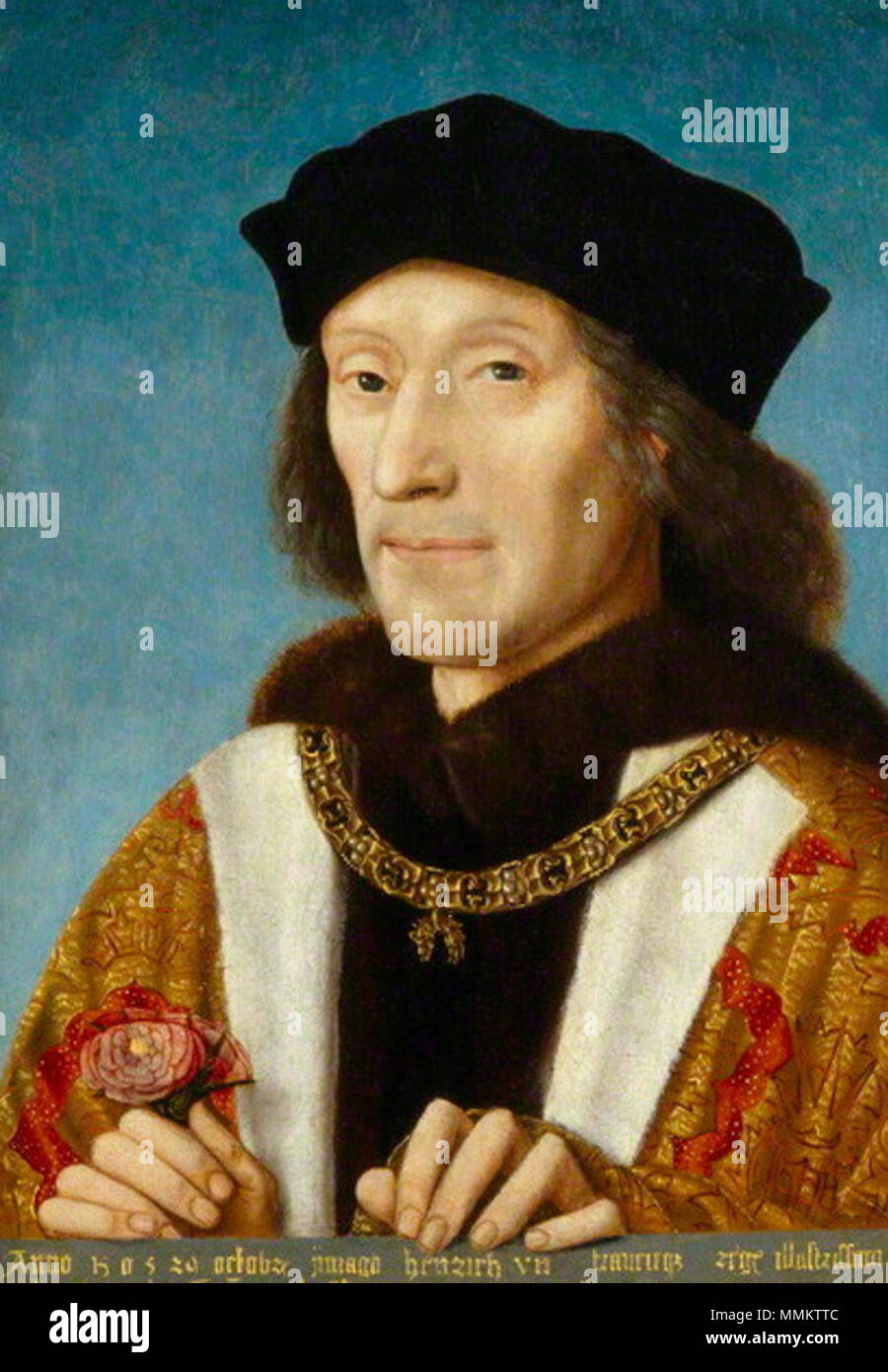 . English: King Henry VII by Unknown artist, oil on panel, 1505 Henry ...