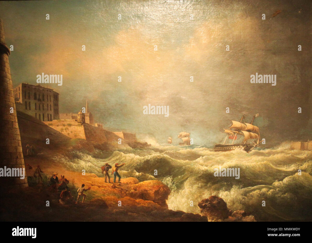 Entrance to Grand Harbour in Storm Entrance to Grand Harbour in Storm ...