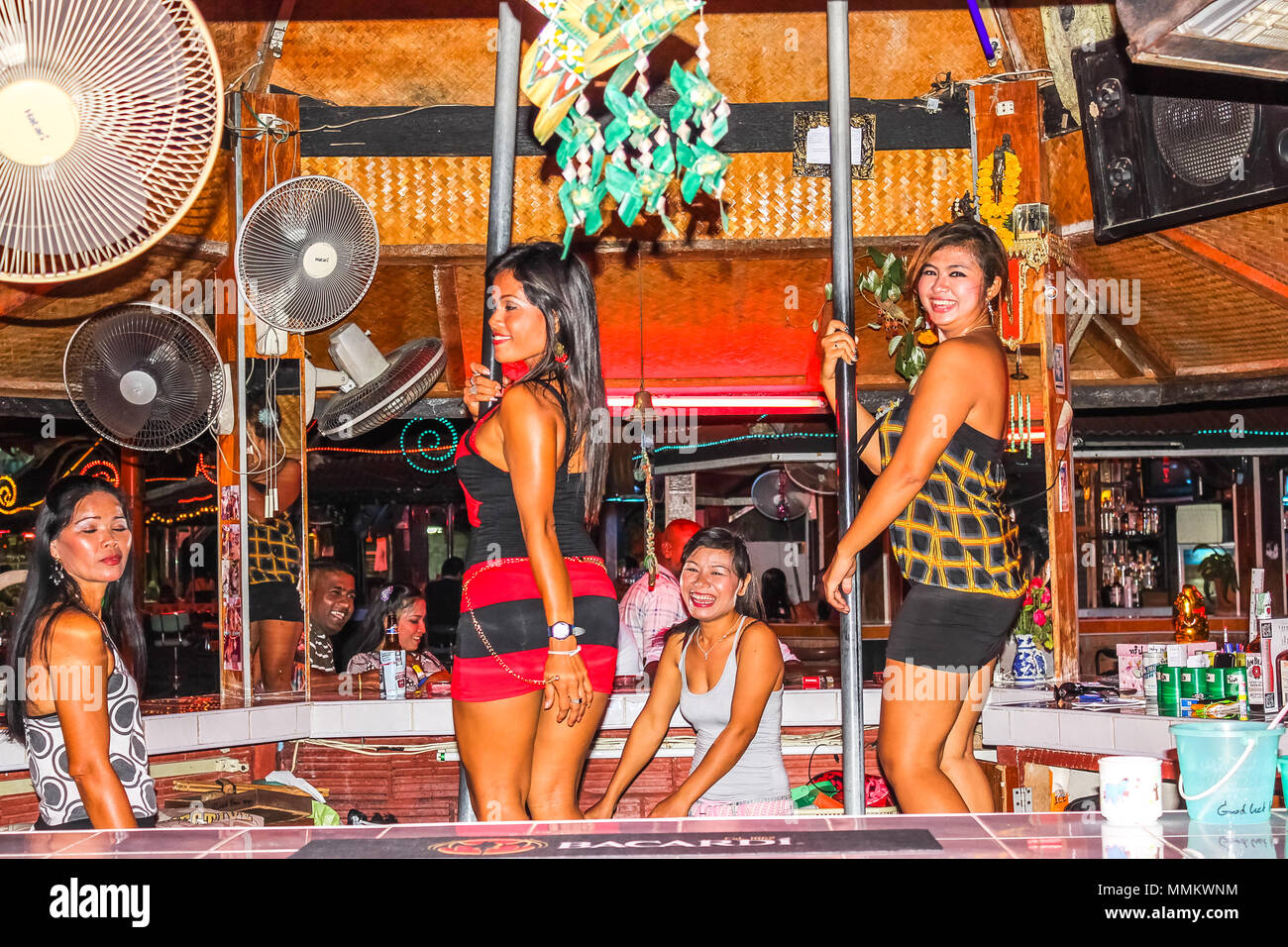 Lamai, Koh Samui, Thailand - August 1, 2011: Go go bar girl. In These ...