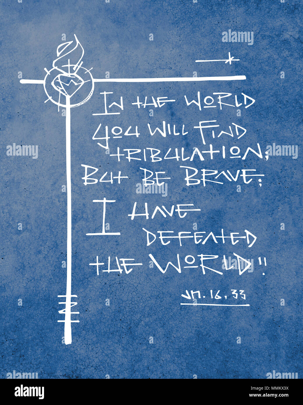 Hand drawn vector illustration or drawing of the biblic phrase: In the ...