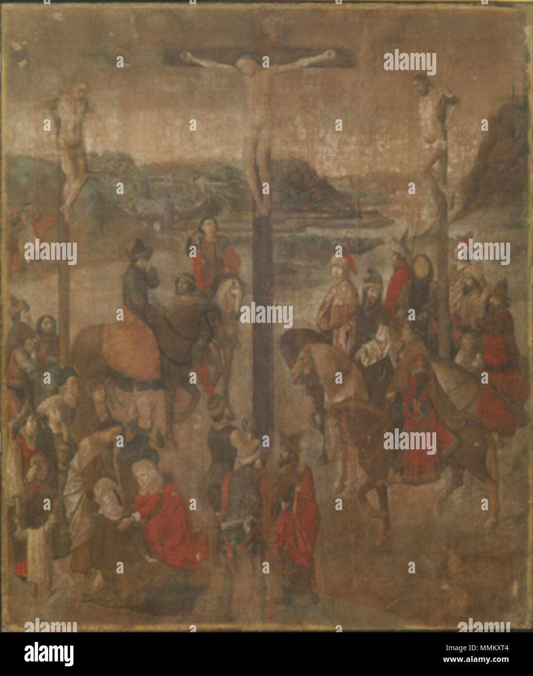 The Crucifixion. between circa 1450 and circa 1460. Dieric Bouts - The Crucifixion - RMFAB 8181 ...