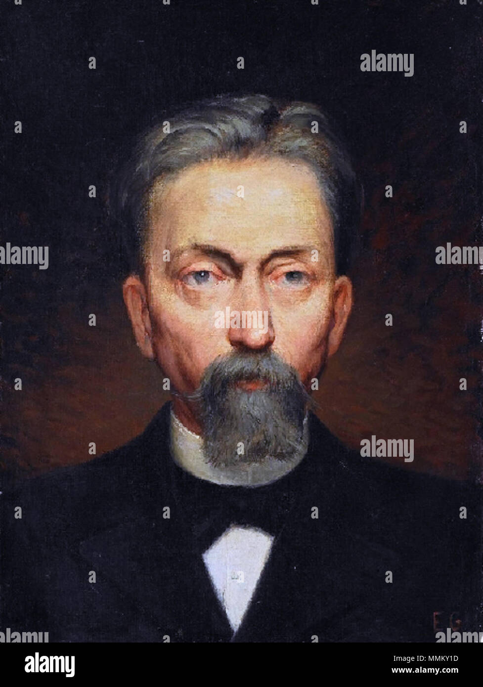 Self-portrait Emile Gallé by Emile Gallé Stock Photo - Alamy