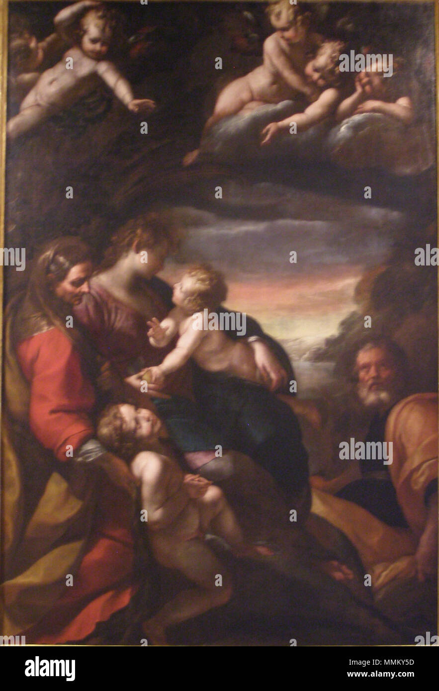 Holy Family with Saint John the Baptist and Saint Elisabeth Giulio ...