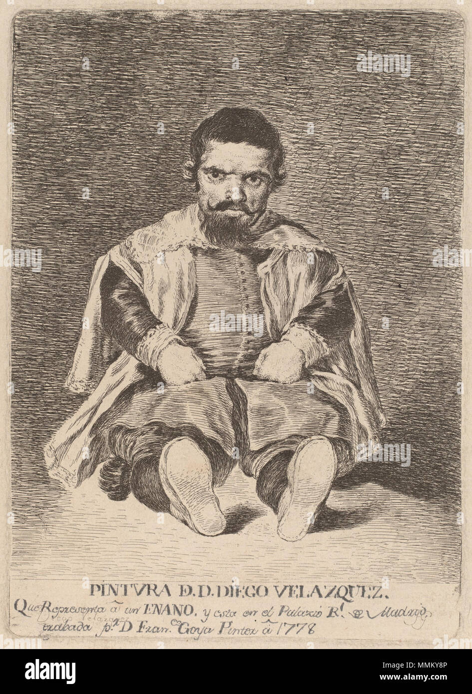 Francisco de Goya after Diego Velázquez, Un enano (A Dwarf), Spanish ...