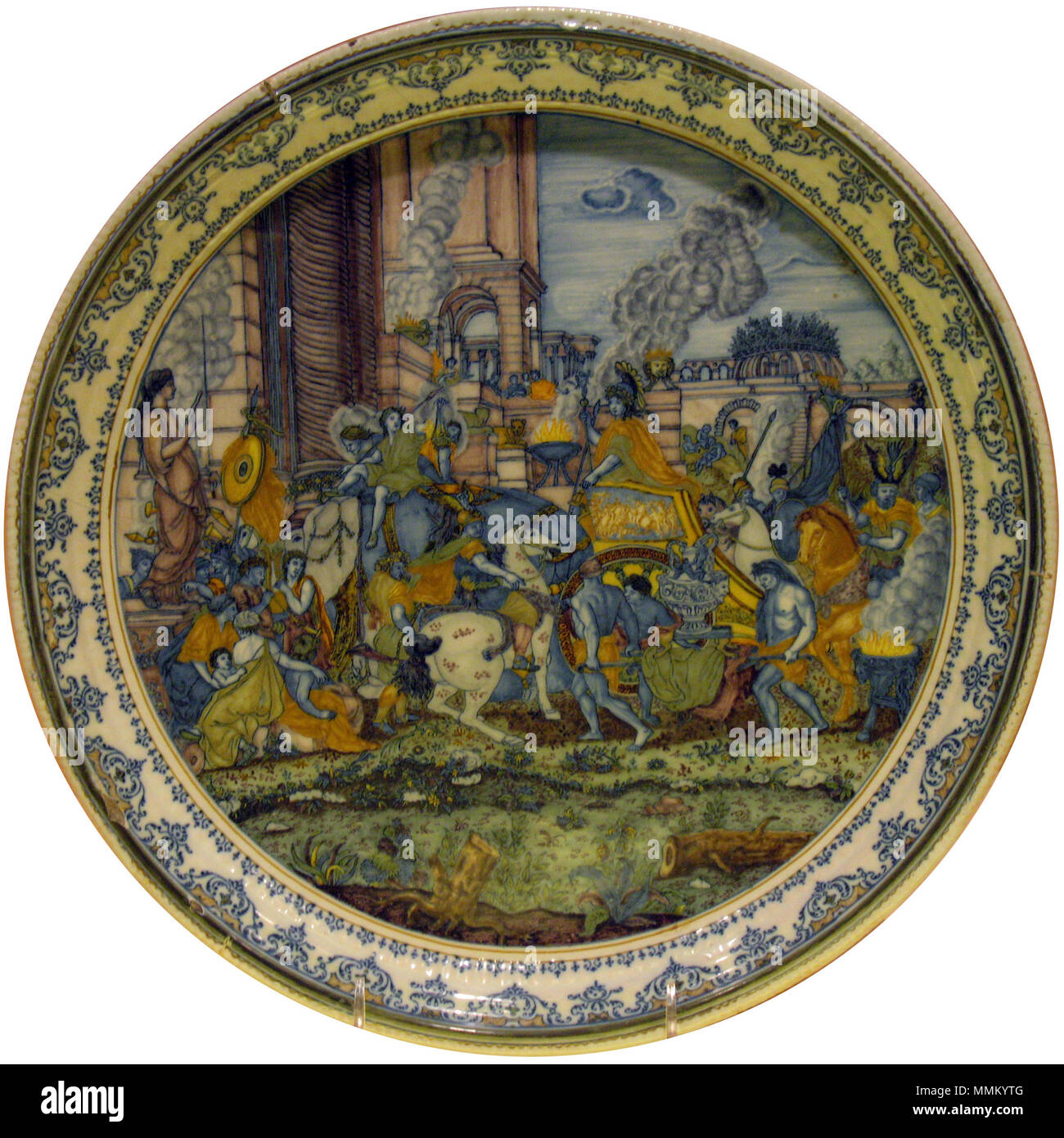 . English: Plate depicting the Triumphal Entry of Alexander the Great ...
