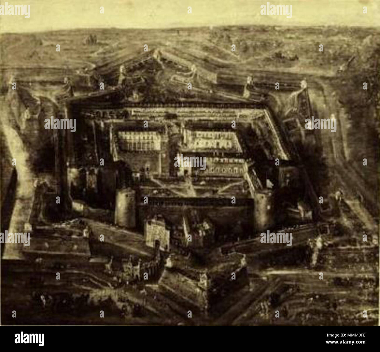 . English: The Castello Sforzesco of Milan in the 17th century . 24 ...