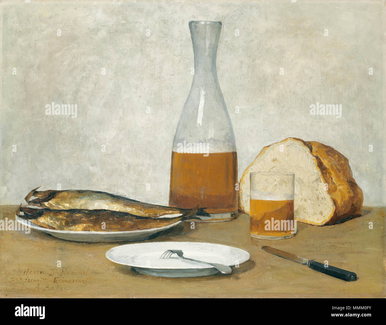 Deutsch: Stillleben, Heringe English: Still life , herrings . Unknown ...
