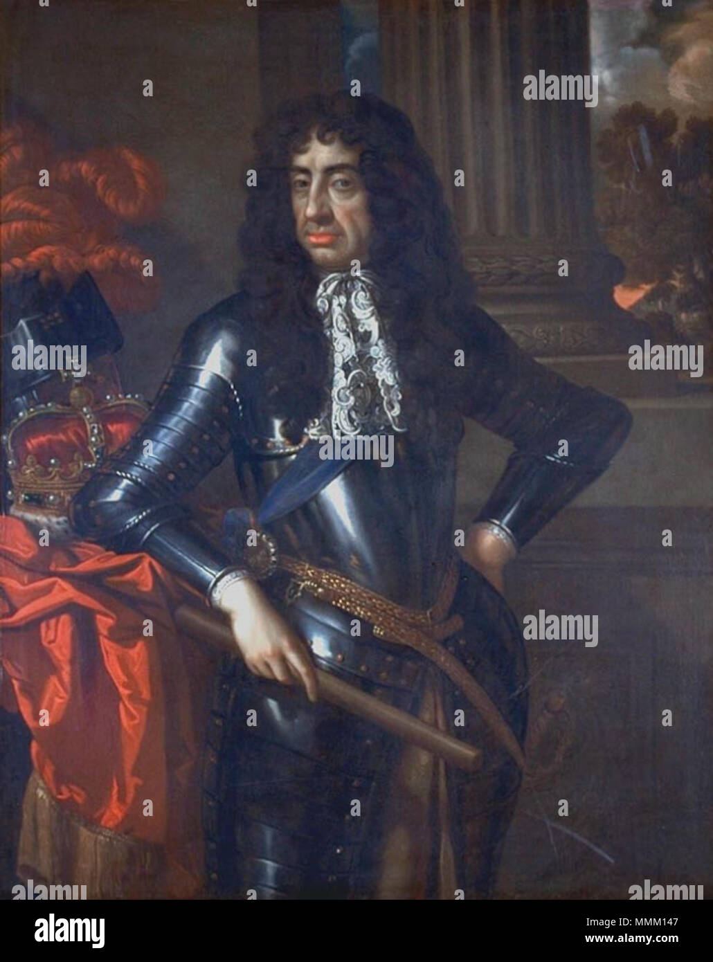 Portrait of King Charles II of England, Scotland and Ireland (1630-1685 ...