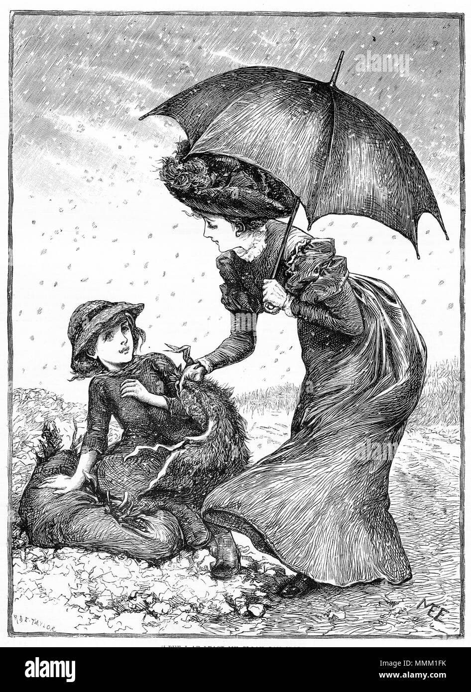 Poor girl 19th century hi-res stock photography and images - Alamy