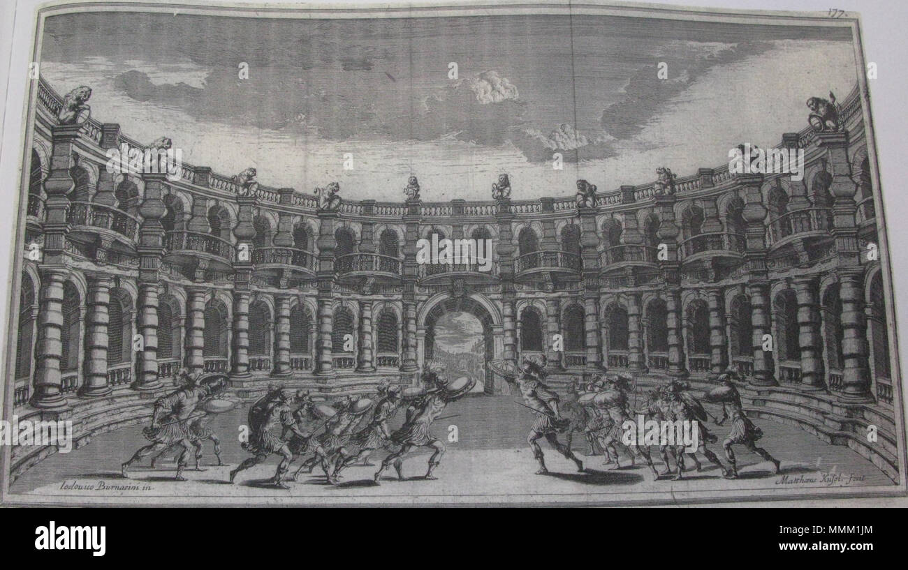 . English: Amphitheatre . 1667. Matthäus Küsel Amphitheatre, Iconotheca ...