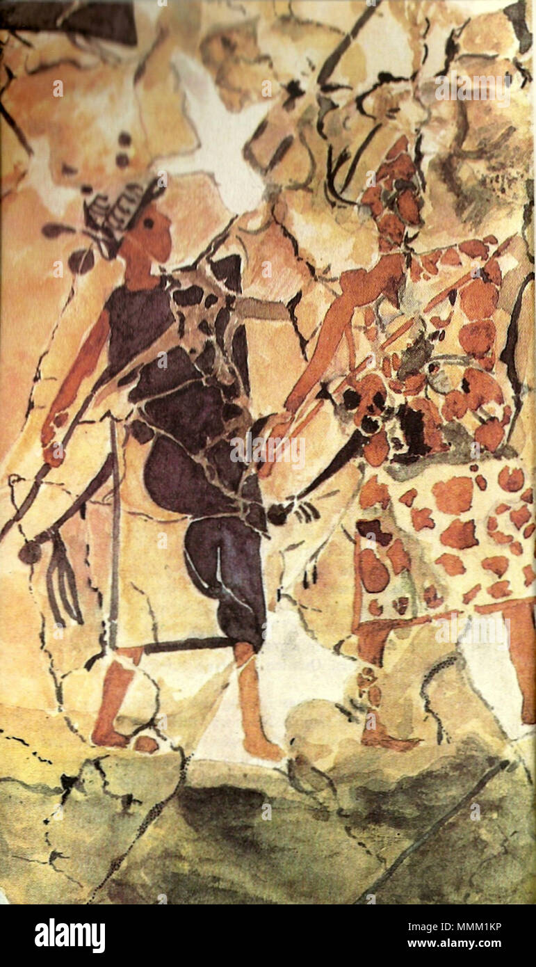 . English: Cretan-Minoan warrier of late Bronze age, with leather ...