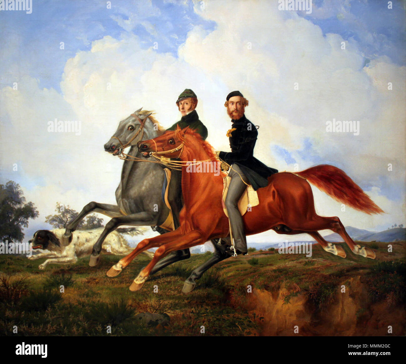 . English: Two horsemen galloping Deutsch: Zwei Reiter im Galopp . 1851 ...