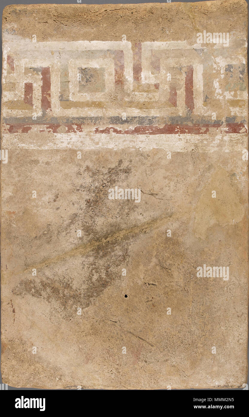 Etruscan Painted Slab with Maeander Pattern. second half of 4th century ...