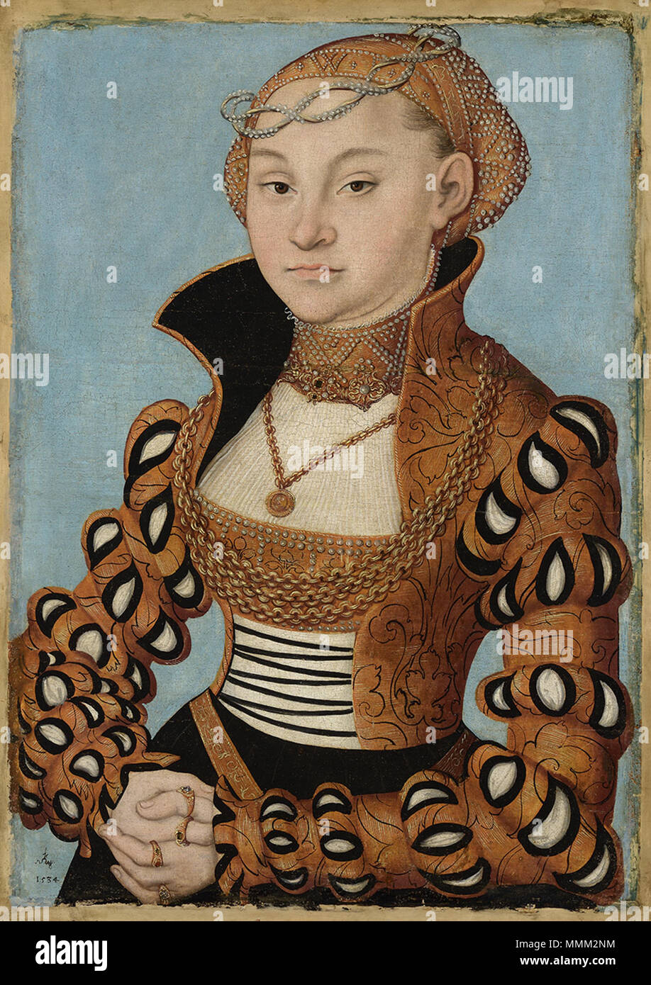 Portrait of a noble lady of saxon hi-res stock photography and images ...