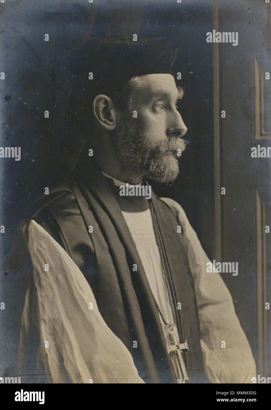 . English: Bishop Charles Gore by Unknown photographer, vintage bromide ...