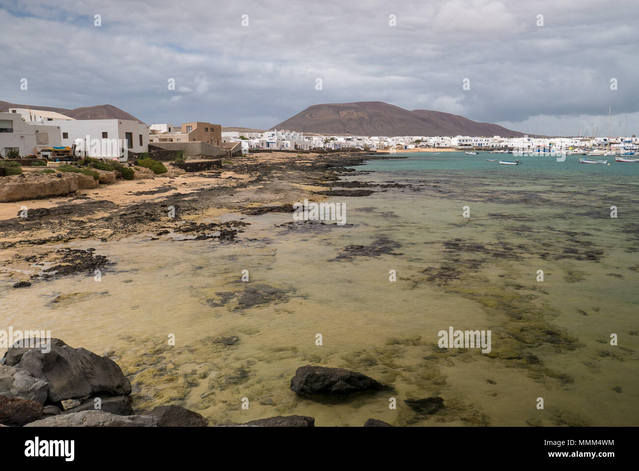 Caleta del Sebo, one of the two towns on the Canary Island of La ...