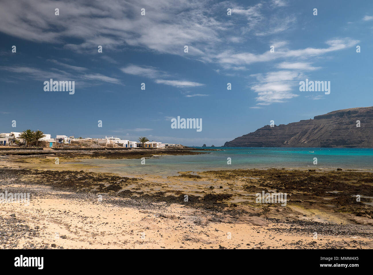 Caleta del Sebo, one of the two towns on the Canary Island of La ...