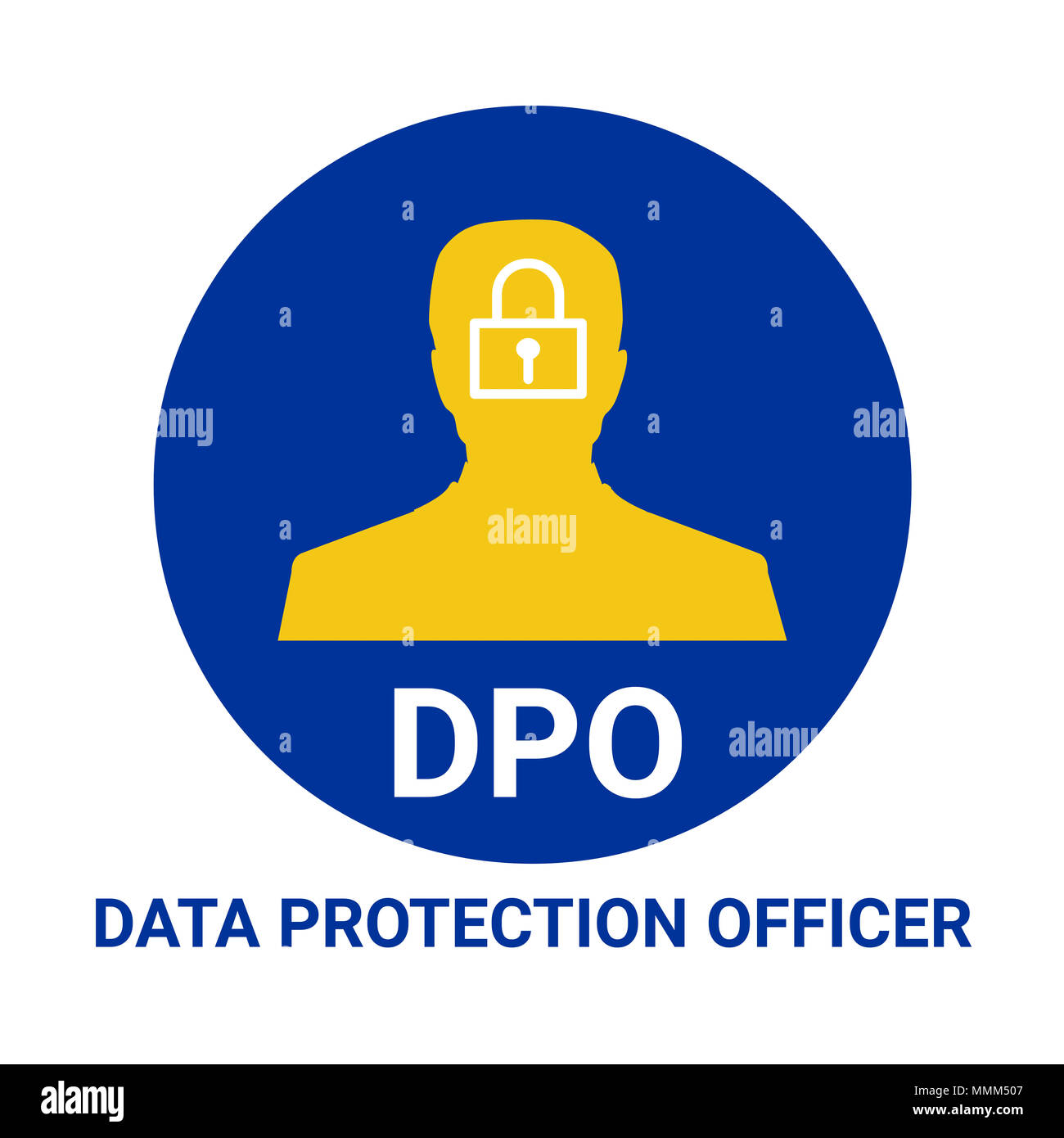 DPO, data protection officer illustration Stock Photo - Alamy