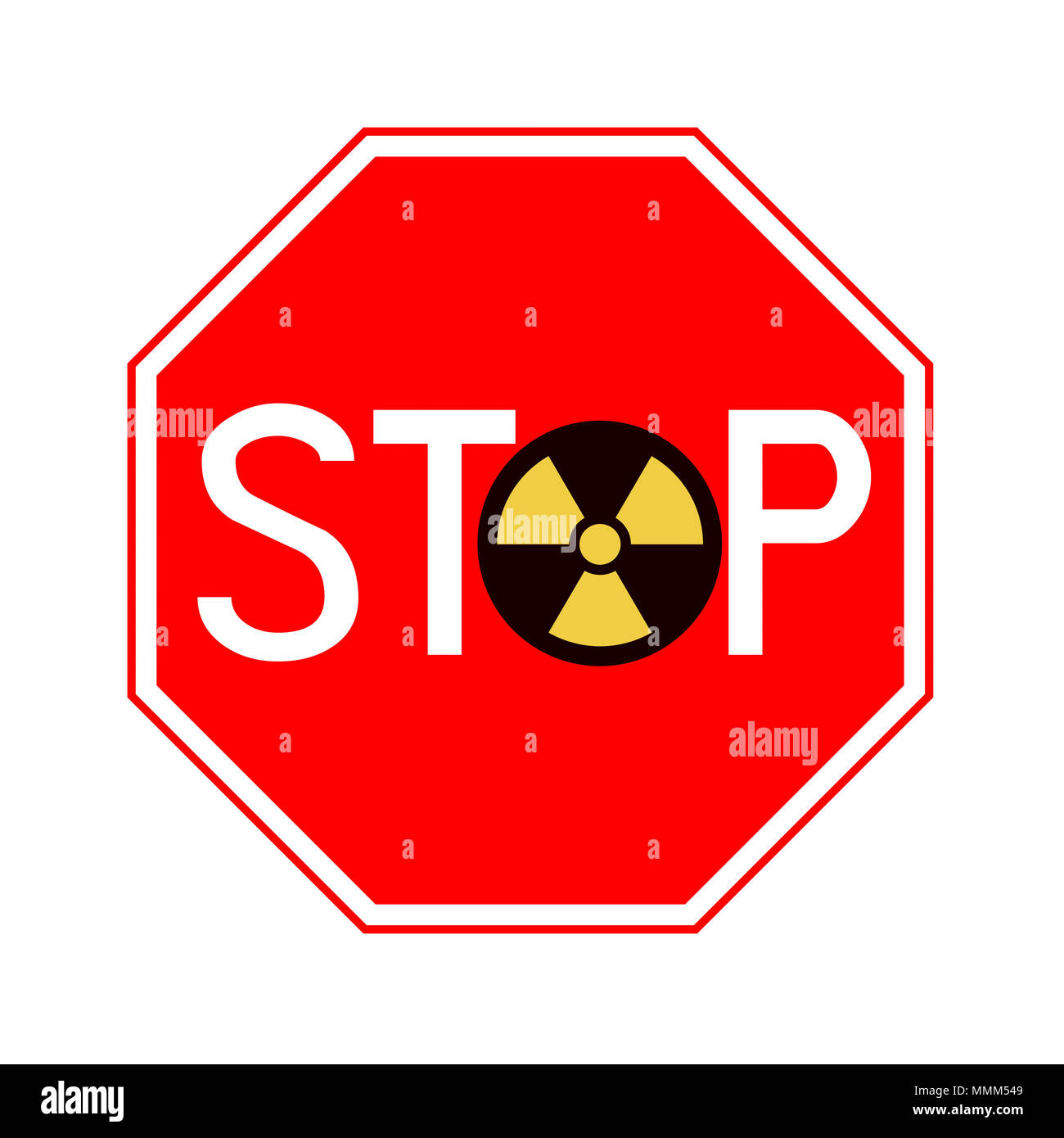 Stop nuclear sign illustration Stock Photo - Alamy