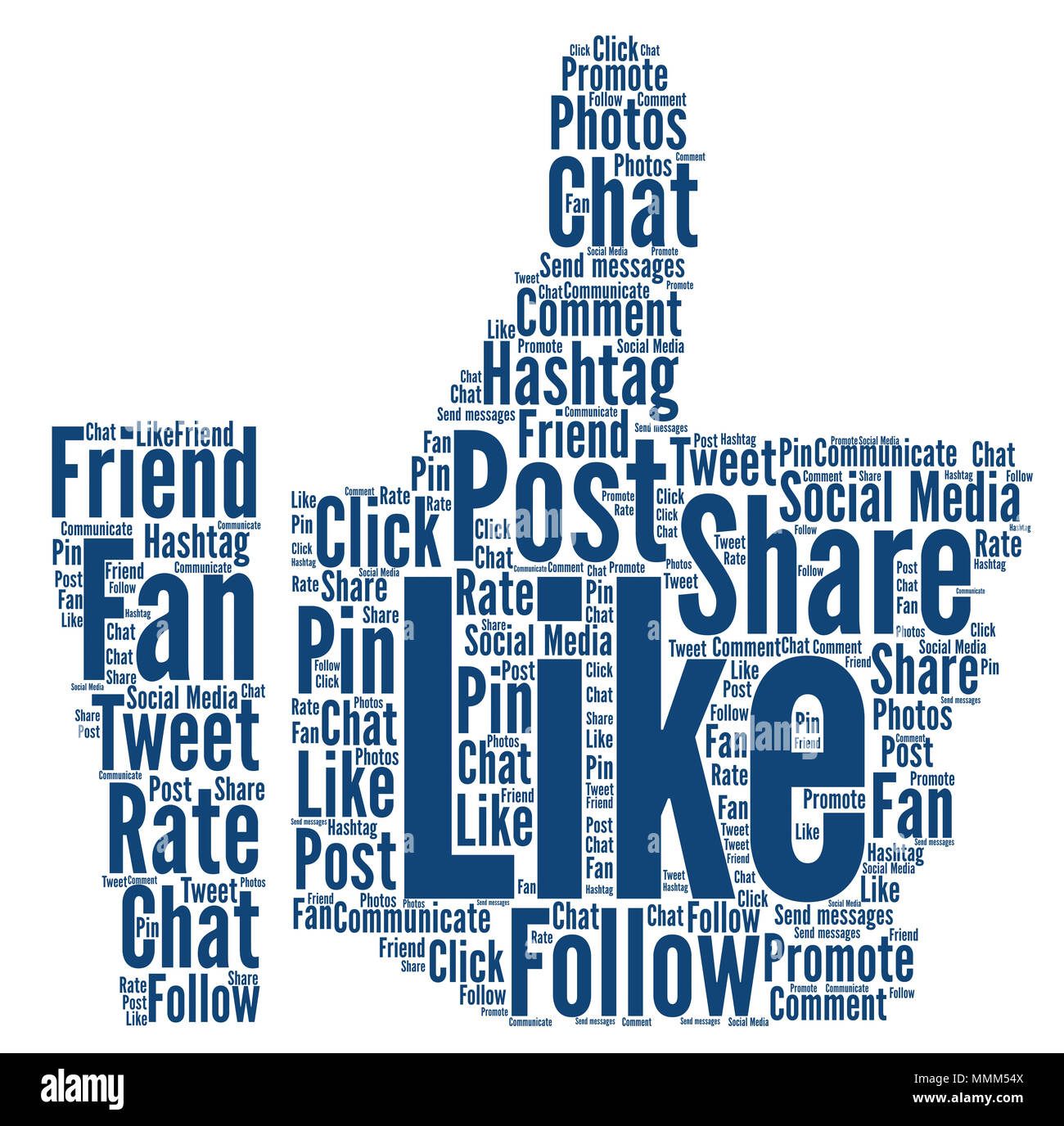 Social media word cloud concept Stock Photo - Alamy