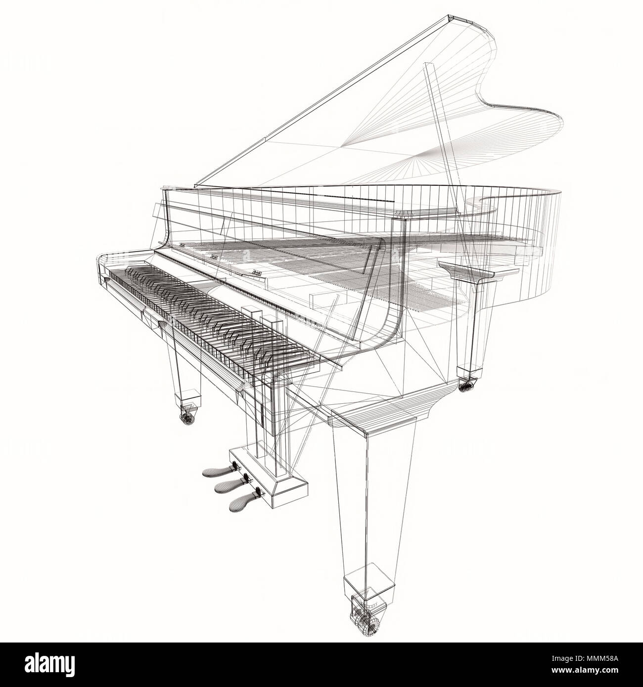 Keyboard drawing Cut Out Stock Images & Pictures - Alamy