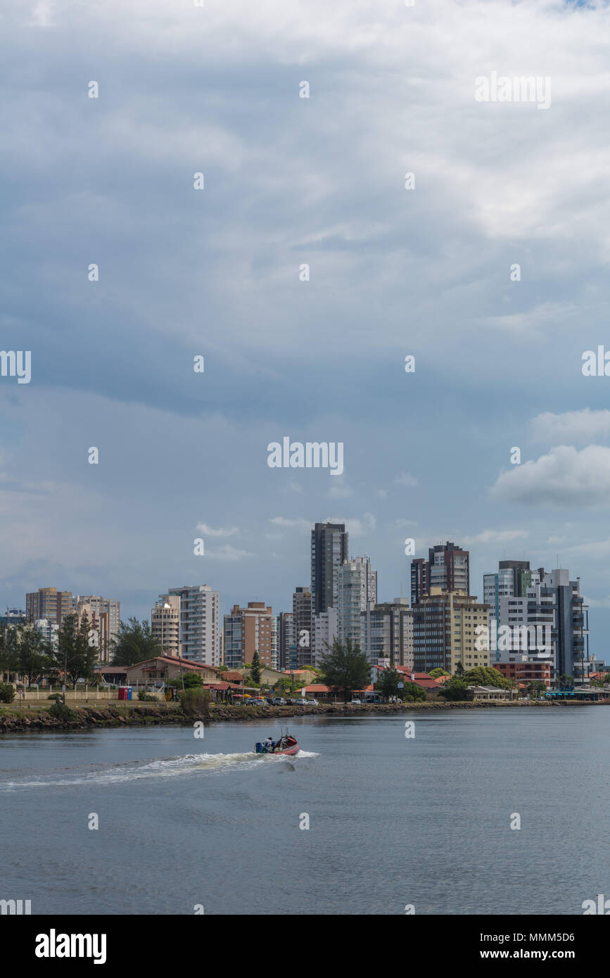 Skyline of Torres on the Atlantic Ocean, Torres, Rio Grande do Sul ...