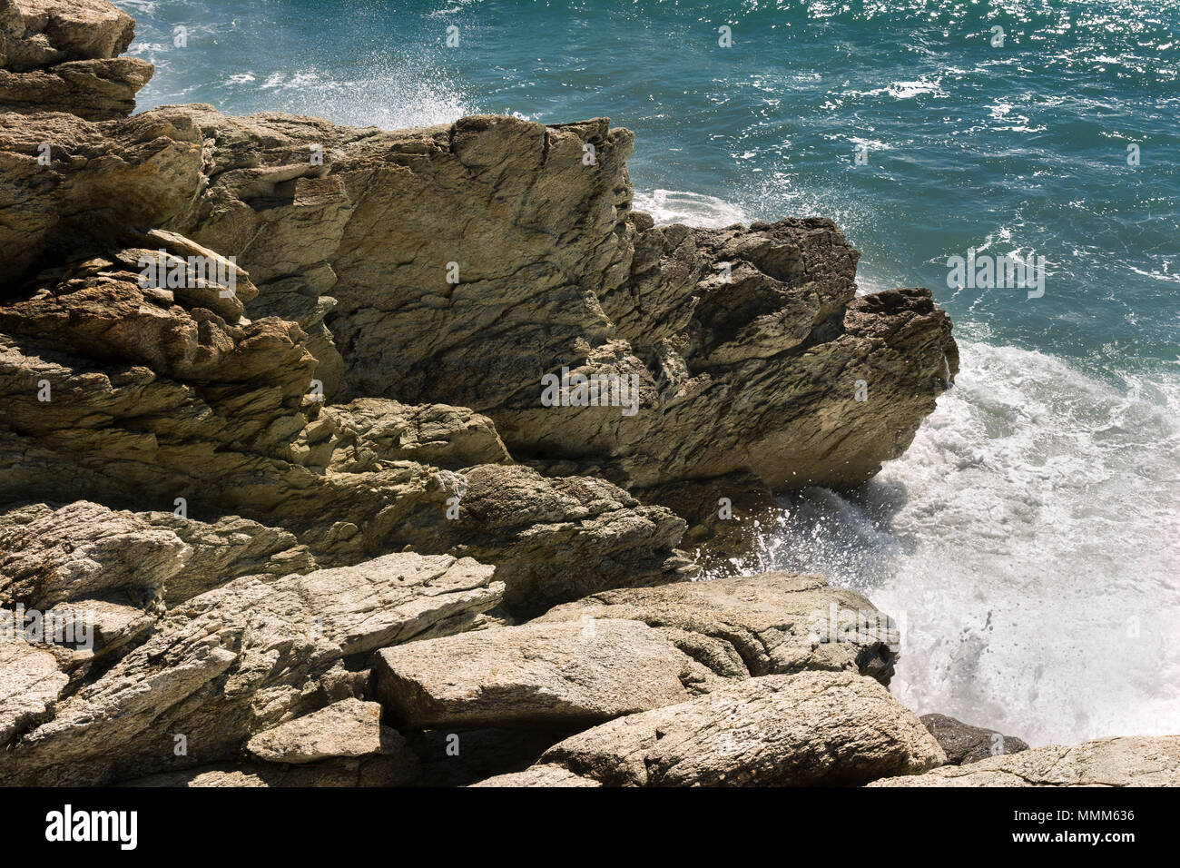 seascape on the coast of Varazze in Liguria Stock Photo - Alamy