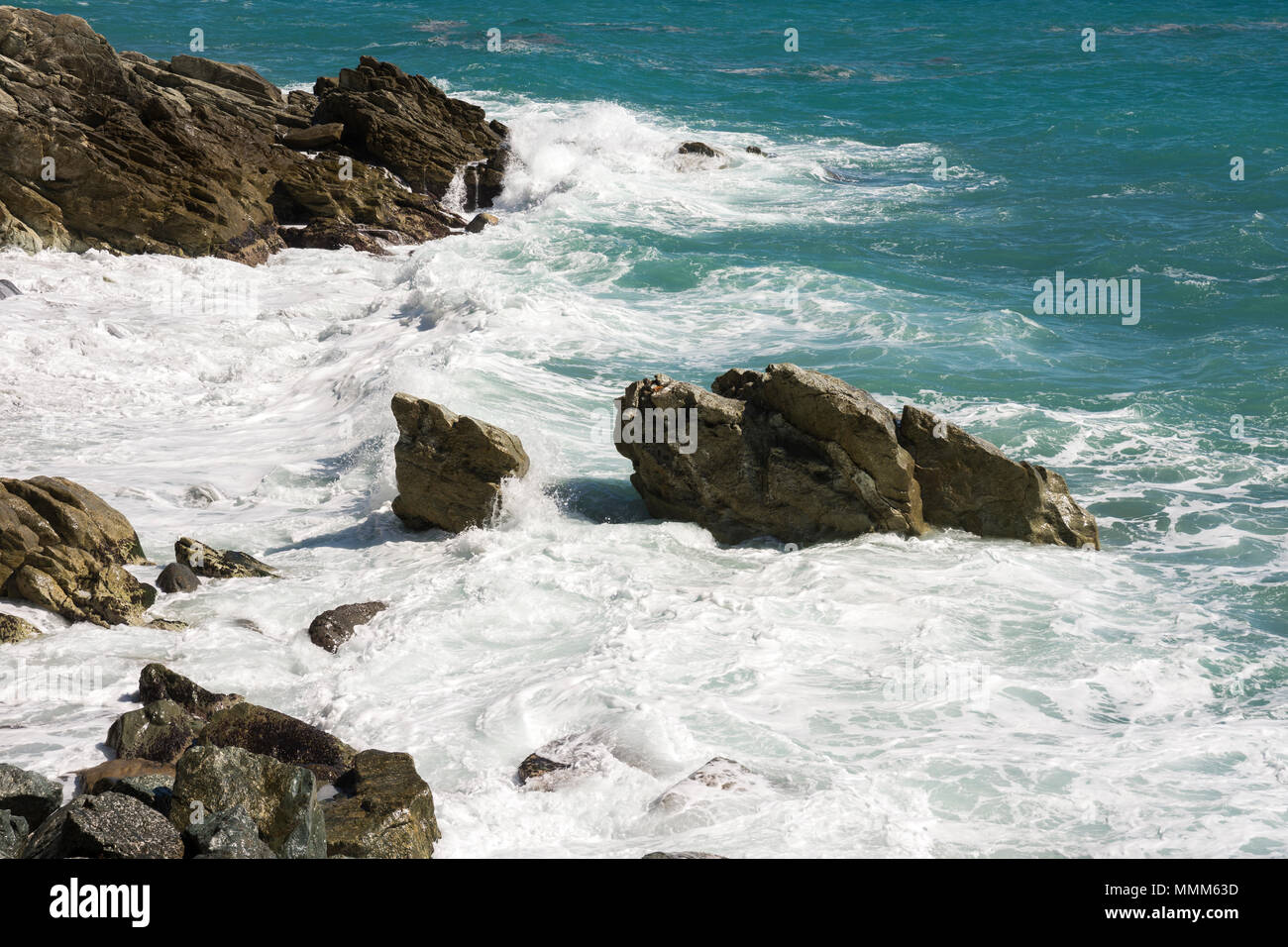 seascape on the coast of Varazze in Liguria Stock Photo - Alamy