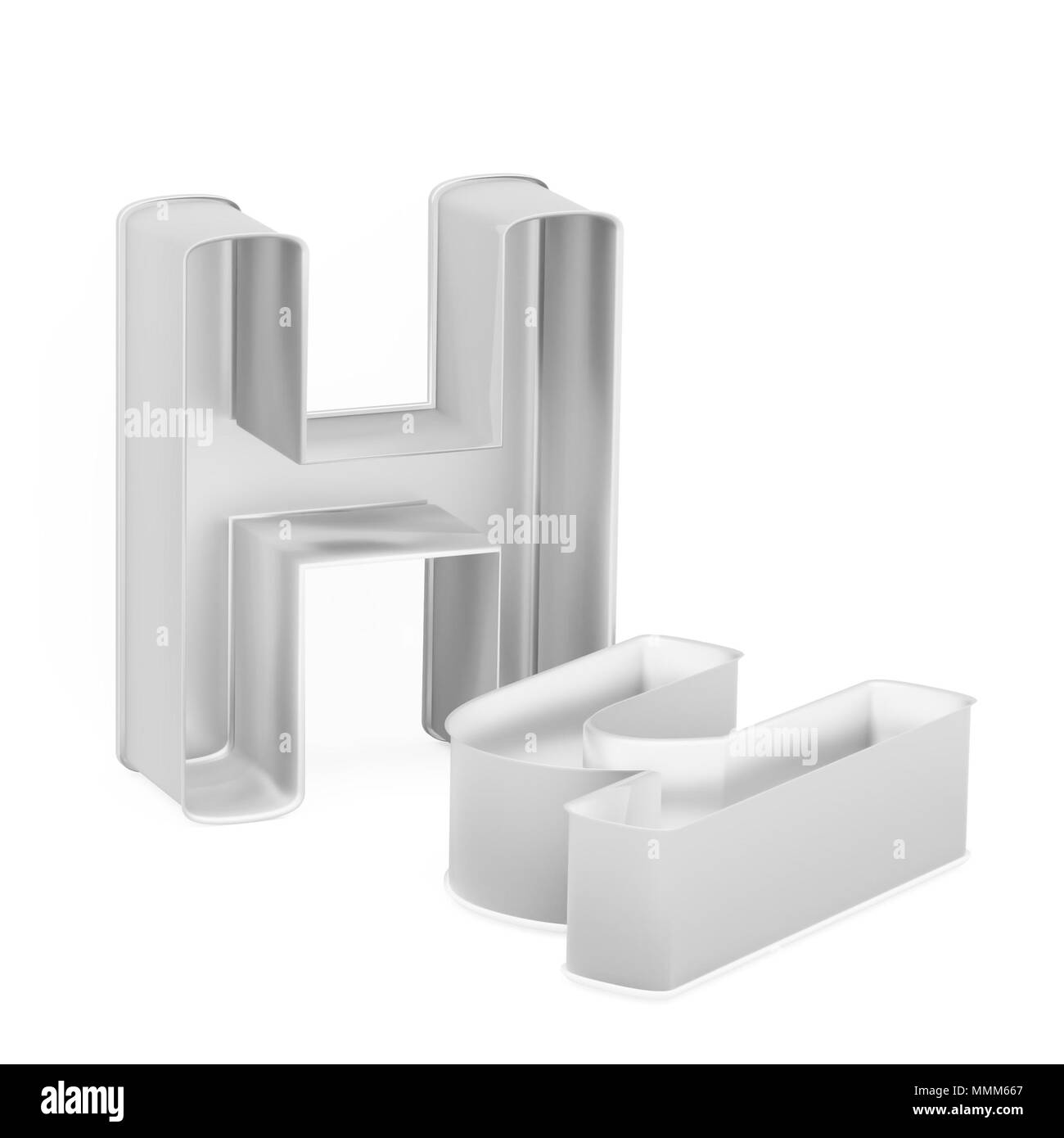 Metal baking cake pan or cookie cutter set of capital and lowercase ...