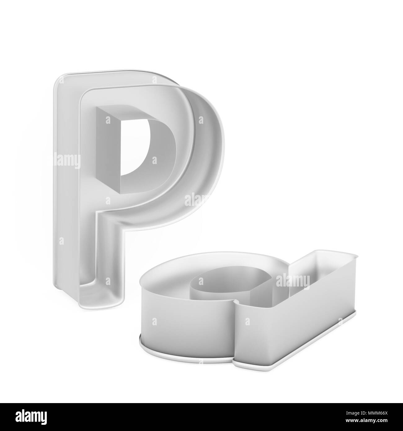 Metal baking cake pan or cookie cutter set of capital and lowercase ...